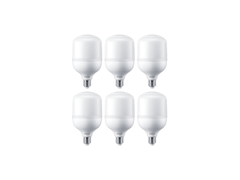 Kit 6 Lâmpadas LED E27 Bulbo Philips Luz Fria - 24W - Fria
