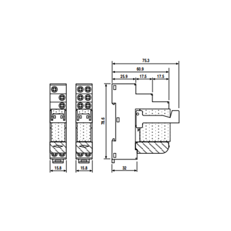 Relé Modular de Interface Série 48 16A Finder 48.61.7.012.0050 1 Contato